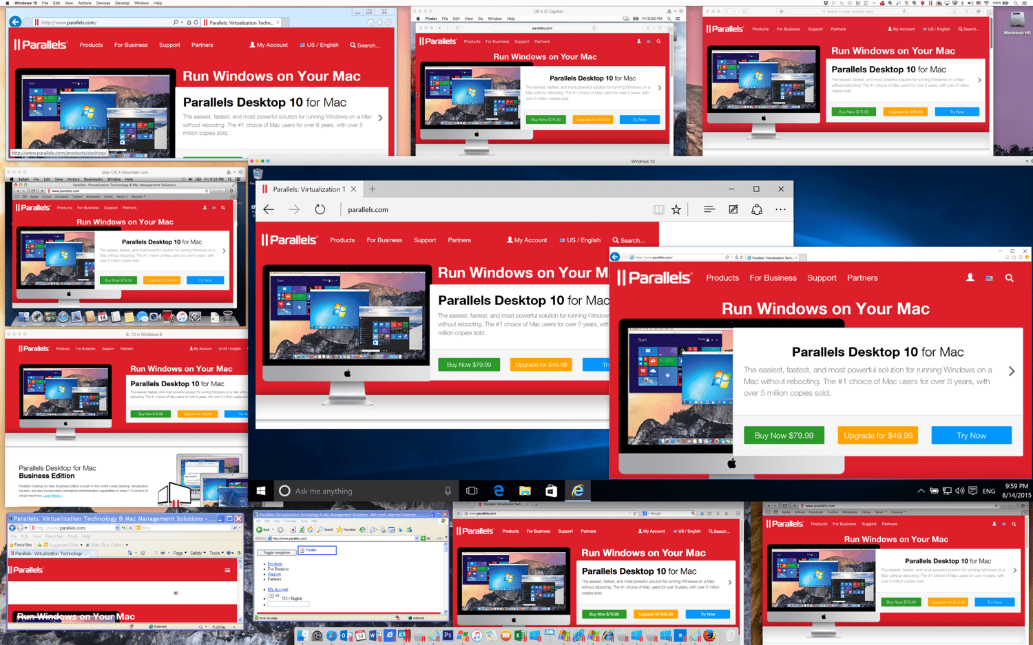 Run Multiple Browsers at Once with Parallels Desktop Run Multiple Browsers at Once with Parallels Desktop