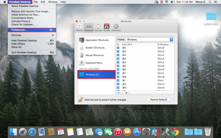 Using Keyboard Shortcuts with Parallels Desktop for Mac Using Keyboard Shortcuts with Parallels Desktop for Mac