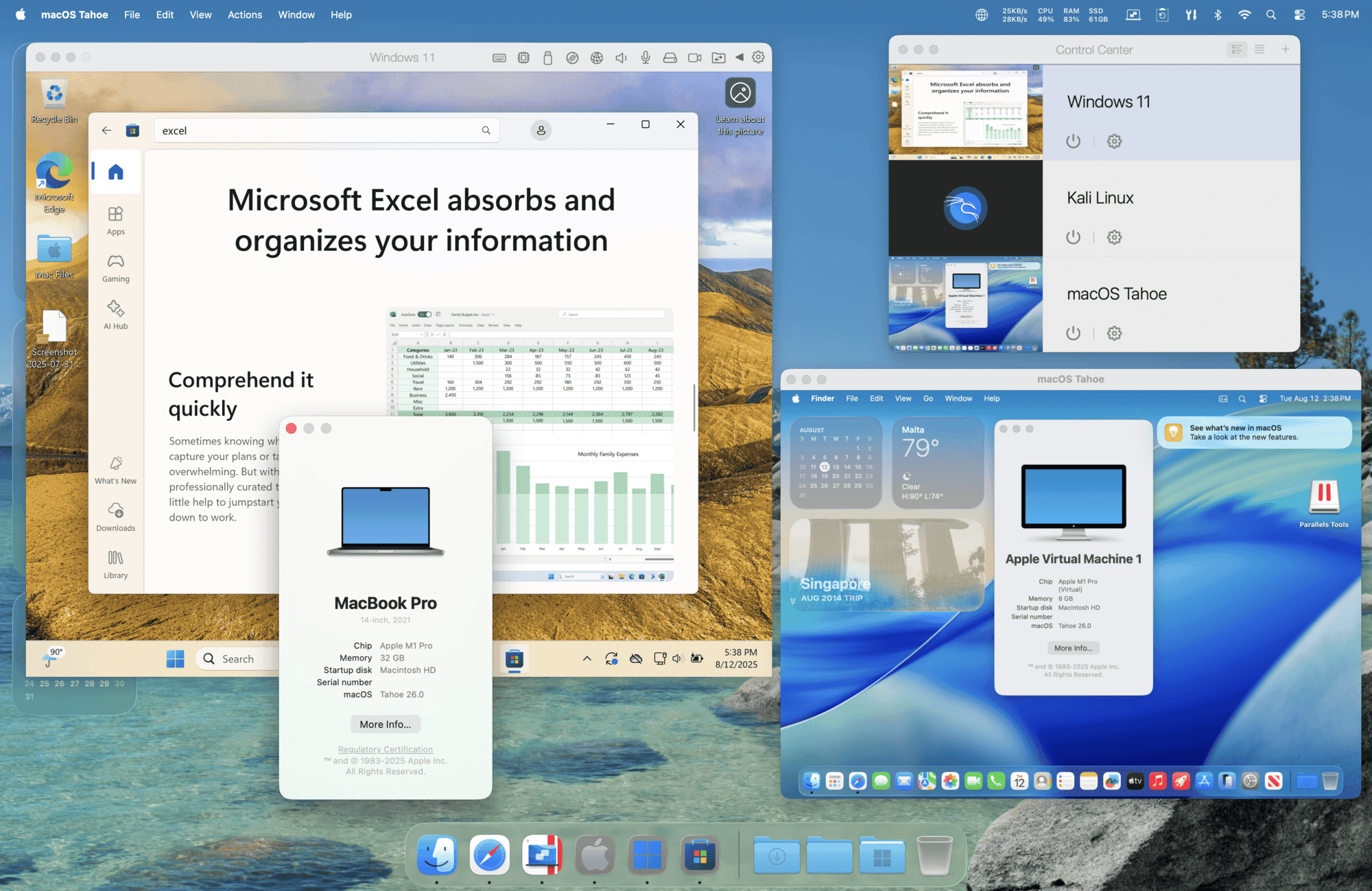 Parallels Desktop 26: macOS Tahoe 26, Windows 11 25H + new features