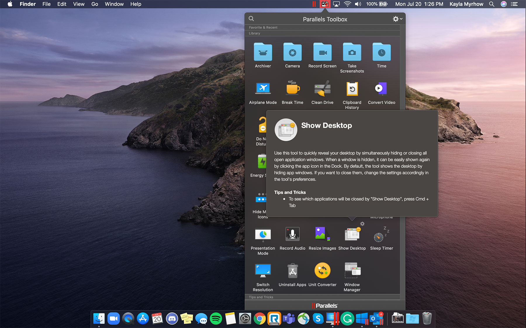 Parallels Toolbox for Mac 및 Windows: Mac & Windows용 원터치 도구