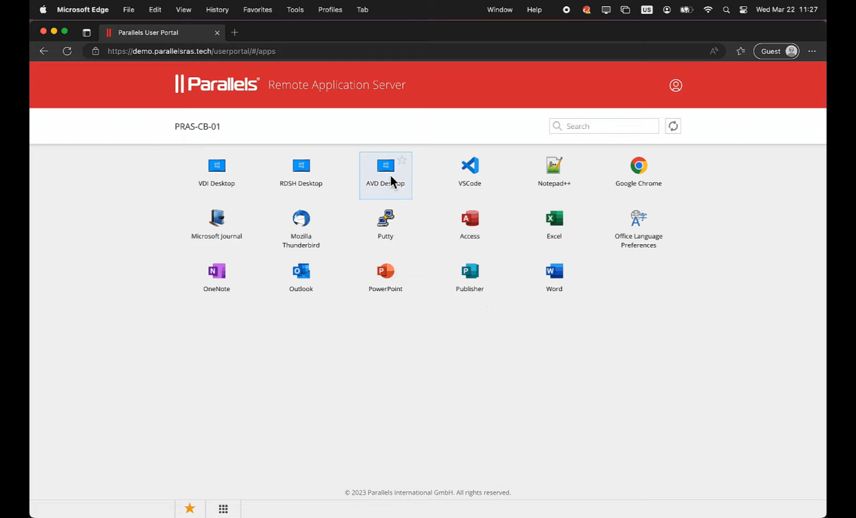 Accessing Azure Virtual Desktop Resources Using Parallels RAS Web Client Accessing Azure Virtual Desktop Resources Using Parallels RAS Web Client